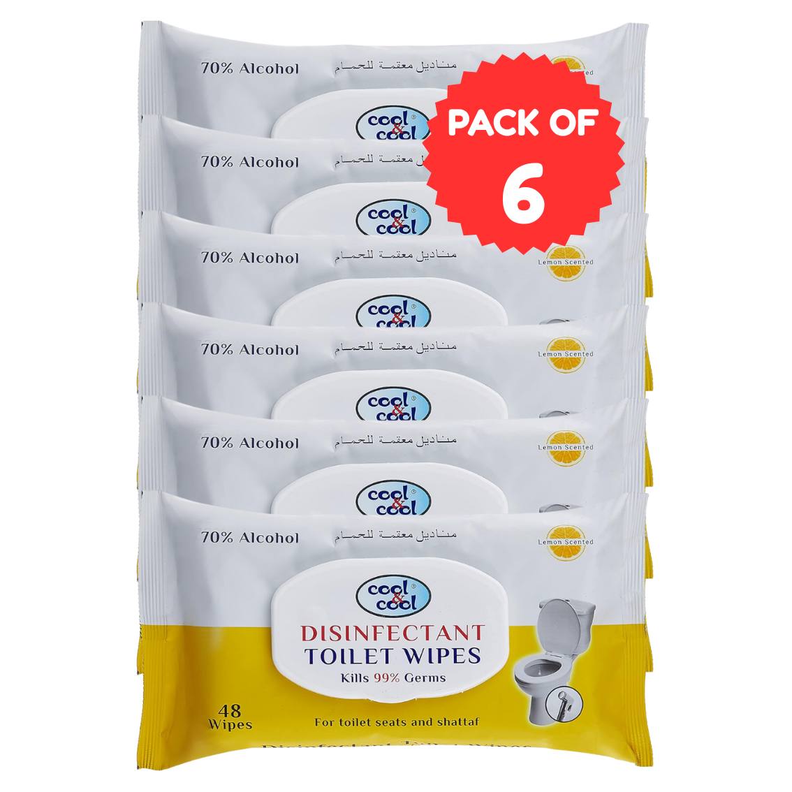 Toilet Cleaning Wipes 48 Sheets Pack of 6
